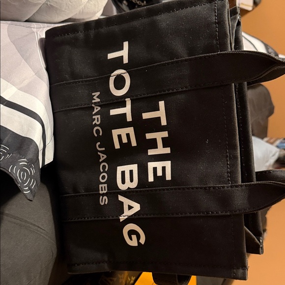 Marc Jacobs | Bags | Marc Jacobs Black Tote With White Text | Poshmark